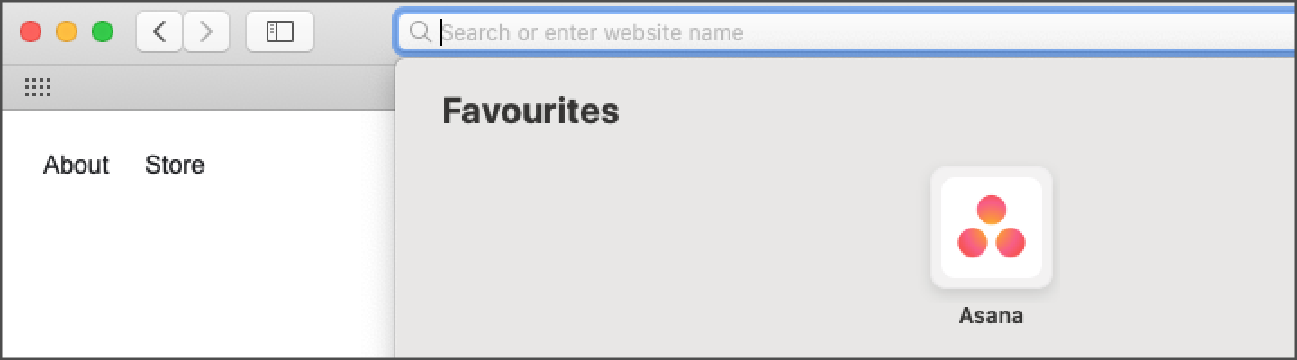 Search using the address bar