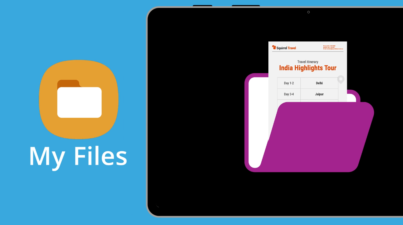 Android tablet: Saving and sharing files
